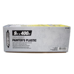 Performax® 9' x 400' .31 mil High-Density Painter's Plastic Drop Cloths ...