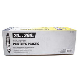 Performax 20' x 200' .6 mil High-Density Painter's Plastic Drop Cloth ...