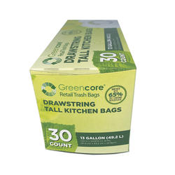 Greencore® 13 Gallon Flex Drawstring Trash Bags - 30 count at Menards®