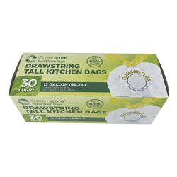 Greencore® 13 Gallon Flex Drawstring Trash Bags - 30 count at Menards®