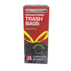 Steelcoat® 33 Gallon Flex Drawstring Trash Bags - 15 count at Menards®