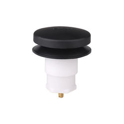 Plumbworks® Toe Touch Matte Black Bathtub Stopper with Strainer at Menards®