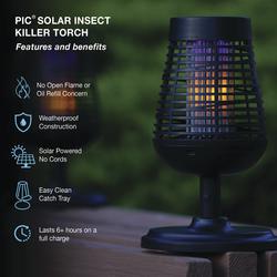 PIC® Solar Insect Killer Torch Bug Zapper with LED Flame Effect at Menards®
