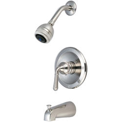 Olympia Accent Single Handle Brushed Nickel Tub & Shower Trim Set at ...