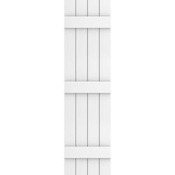 Shutters by Design 14-1/2" W x75" H White Vinyl Board and Batten ...