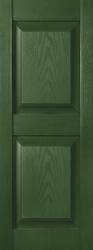Shutters By Design 14-1/2"W x 39"H Forest Green Vinyl Reversible Raised ...