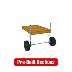 PortSide Pre-Built 4' x 6' Standard Roll-In Dock with Wood Frame & Top ...