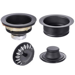 Keeney® Matte Black Garbage Disposal Sink Drain & Flange Combo Pack at ...
