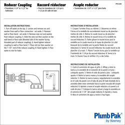 Plumb Pak® 1-1/2" x 1-1/4" Plastic Reducing Tubing Adapter at Menards®
