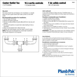 Plumb Pak® 1-1/2" Plastic Center Outlet Tubing Tee at Menards®