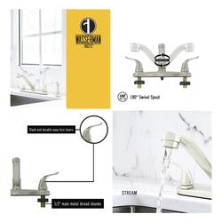 Wasserman Two-Handle Stainless Steel Kitchen Faucet at Menards®