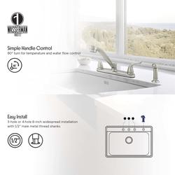 Wasserman Two-Handle Stainless Steel Kitchen Faucet at Menards®