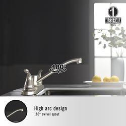 Wasserman Two-Handle Stainless Steel Kitchen Faucet at Menards®