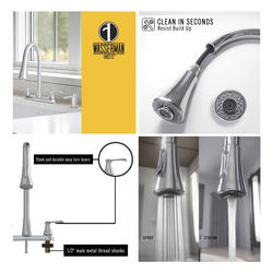 Wasserman Two-Handle Pull-Down Chrome Kitchen Faucet at Menards®
