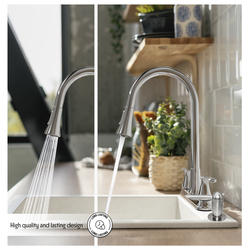 Wasserman Two-Handle Pull-Down Chrome Kitchen Faucet at Menards®