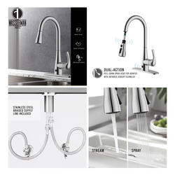 Wasserman Single-Handle Pull-Down Chrome Kitchen Faucet at Menards®