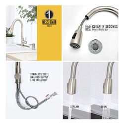 Wasserman Single-Handle Pull-Down Stainless Steel Kitchen Faucet at ...