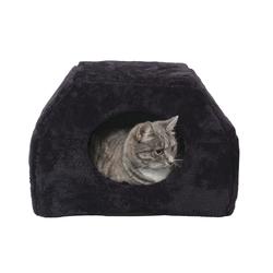 Master Paws® Black Trapezoid Cat Cave Bed at Menards®