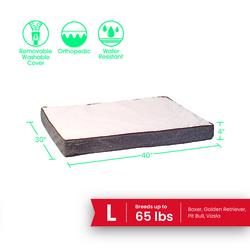 Master Paws® 40" x 30" Partridge Premium Orthopedic Gusset Dog Bed at ...