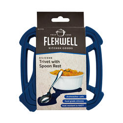 Flexwell Silicone Trivet with Spoon Rest - Blue at Menards®