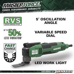 Masterforce® 4-Amp Corded Oscillating Multi-Tool Kit at Menards®