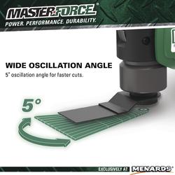 Masterforce® 4-Amp Corded Oscillating Multi-Tool Kit at Menards®