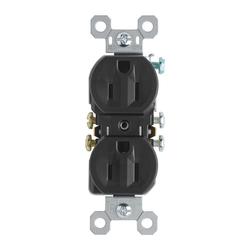 Legrand® TradeMaster® 15 Amp Black Tamper-Resistant Duplex Outlet at Menards®