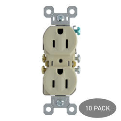 Legrand® TradeMaster® 15 Amp Ivory Tamper-Resistant Duplex Outlet - 10 ...
