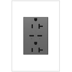 Legrand® adorne® 20A Duplex Outlet Plus Ultra-Fast 6.0A USB with Power ...