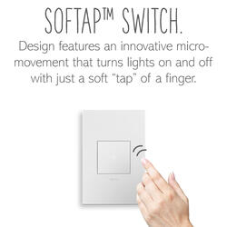 Legrand® adorne® 15 Amp 1 Pole 3-Way White Touch Light Switch with ...