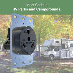 Legrand® 30 Amp Black Weather-Resistant Flush Mount RV/Trailer Power ...