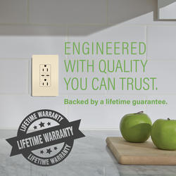 Legrand® radiant® 15 Amp Light Almond Tamper-Resistant USB Dual Type C ...