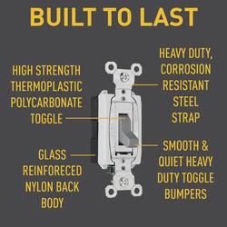 Legrand® 20 Amp 1 Pole Gray Toggle Light Switch at Menards®