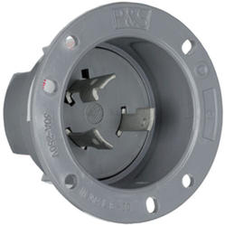 Legrand® Turnlok® 30 Amp Gray Locking Flanged Inlet at Menards®
