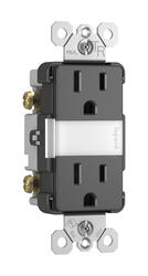 Legrand® radiant® 15-Amp Black Tamper Resistant Decorator Outlet with ...