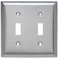 Legrand® Pass & Seymour 430 Stainless Steel 2-Toggle Switch Wall Plate ...