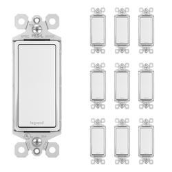Legrand® radiant® 15 Amp 1 Pole White Rocker Light Switch - 10 Pack at ...