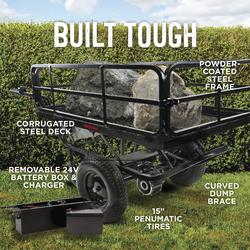 Chore Warrior™ Power Assist Rechargeable Electric Powered Utility Cart ...