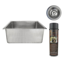 Premier Copper Products All-in-One Dual-Mount 20" Nickel Plated Copper ...