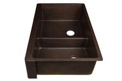 Premier Copper Products Farmhouse/Apron Front 33" Copper Double Bowl ...