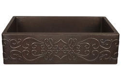 Premier Copper Products Farmhouse/Apron Front 35" Copper Single Bowl ...
