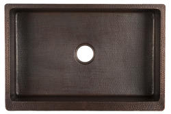 Premier Copper Products Farmhouse/Apron Front 35" Copper Single Bowl ...