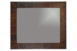 Premier Copper Products 31"W x 36"H Copper Framed Mirror with Rivets at ...