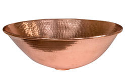 Premier Copper Products 17"W x 12"D Polished Copper Oval Vessel Sink at ...