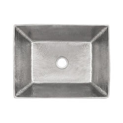 Premier Copper Products 17"W x 13-1/4"D Nickel Rectangular Copper ...