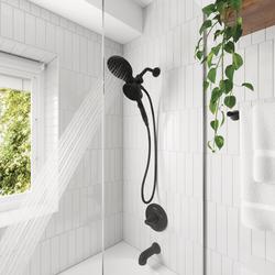 Pfister® Raya™ One-Handle 1-Spray Spot Defense® Matte Black Bathtub ...