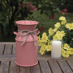 Enchanted Garden™ 7.6" Pink Metal Milk Pail at Menards®