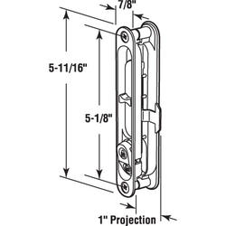 Prime-Line® 5-11/16" Black Plastic Sliding Screen Door Latch and Pull ...