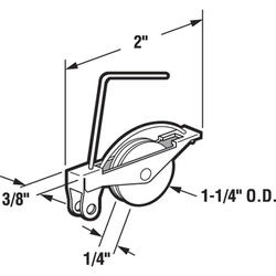 Prime-Line® 2" Stainless Steel Wire Spring Roller Assemblies with 1-1/4 ...