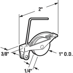 Prime-Line® 2" Steel Wire Spring Tension Roller Assemblies with 1 ...